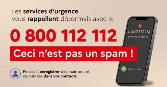 Les services d'urgence vous rappellent avec le 0800 112 112 | Ma Sécurité